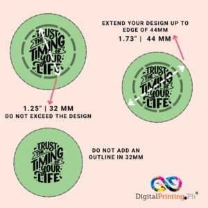 ₱15 Custom Button Pins 32 mm | Glossy Pins Philippines